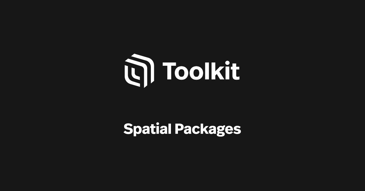 Spatial Packages | Spatial Creator Toolkit